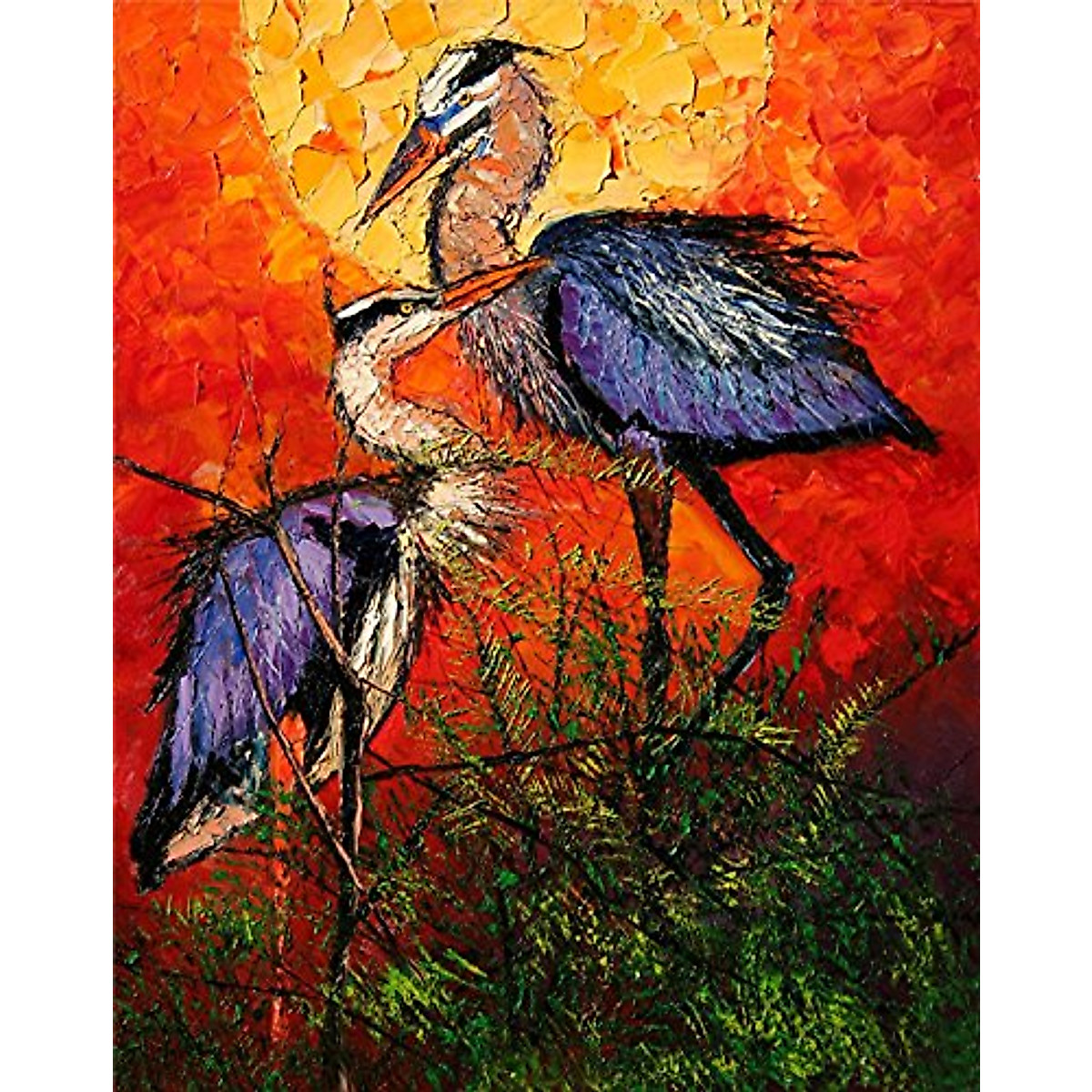 Blue Herons, Limited Edition, Signed and Numbered Print