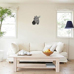 Ksoulyer Polyresin Faux Zebra Head Wall Hanging, Handmade Wall Charmers for Farm House, Animal Head Home & Garden décor