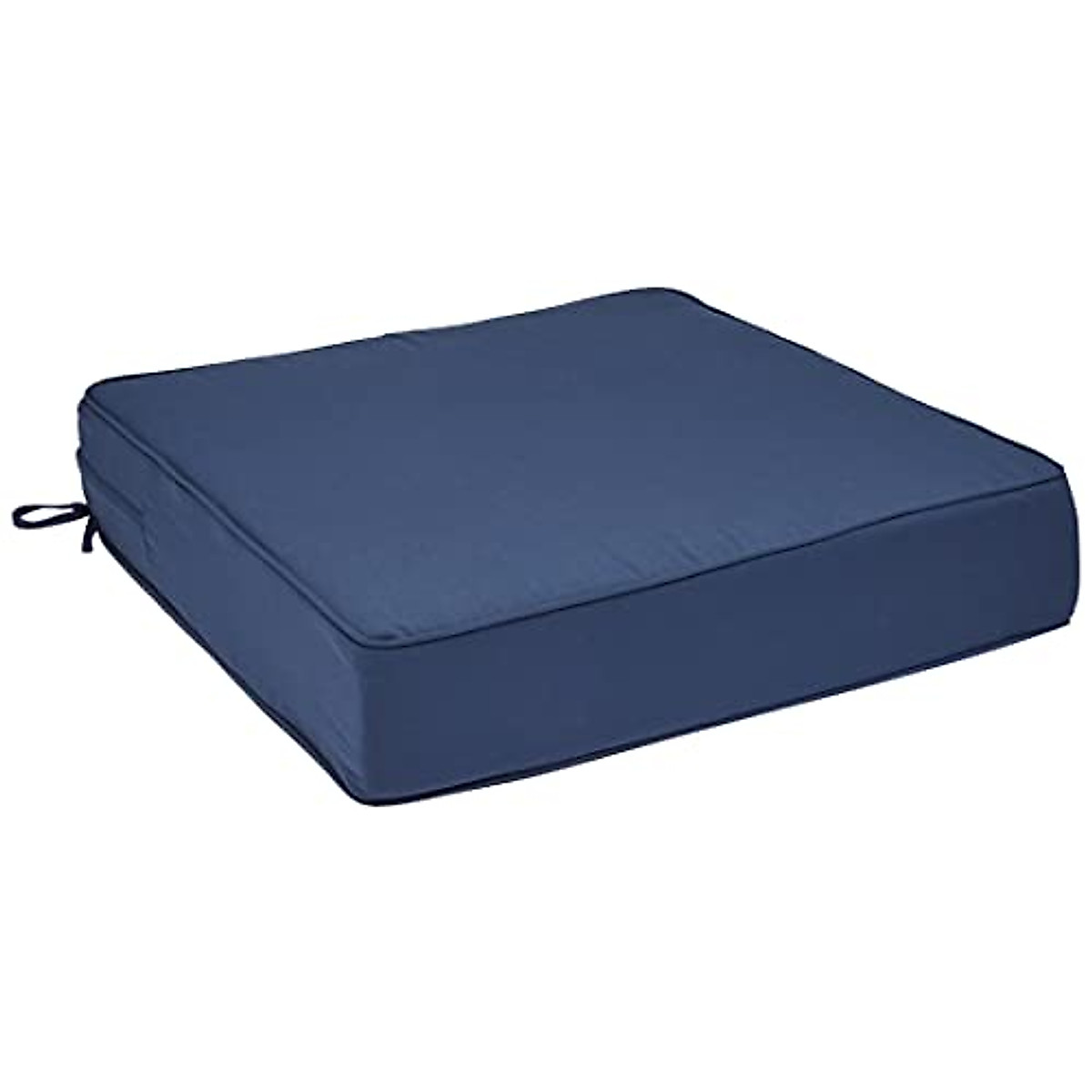 Amazon Basics Deep Seat Outdoor Patio Seat and Back Cushion Set 25 x 25 x 5 inches and 28 x 22 x 5 Inches, Insignia Blue