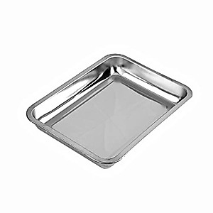 KUNWU Stainless Steel Pet Litter Box 24"x16"x2.75" for Cat, Dog & Rabbit, Corrosion Resistant Easy Clean No Residue Build Up Never Absorbs Odor Stains Rusts Durable Pan (XL (24"x16"), 2.75" Deep)