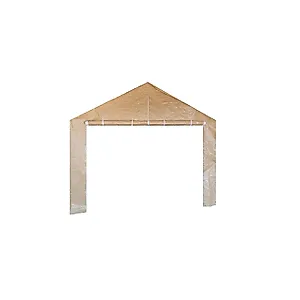 10' x 20' Tan Canopy Entrance Panel with Zippers (Front Panel)