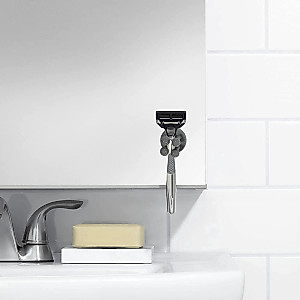 BetterJonny 6 Pack Razor Holder for Shower Wall, Silicone Toothbrush Holders for Hanging, Multi-Purpose Hanging Hooks Utility Self Adhesive Hooks for Kitchen Bathroom Home