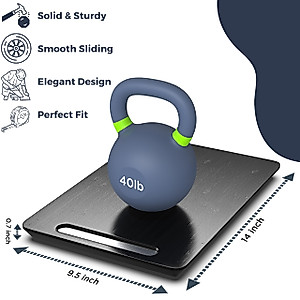 Ibyx Elegant Sliding Tray for Your Coffee Maker & Heavy Kitchen Appliances - Sturdy, Slides Easily from Under The Cabinet (Black, Medium - Long (9.5” X 14”))