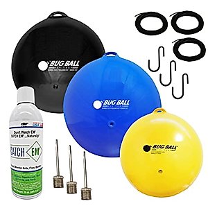 Bug Ball 3 Pack Deluxe Sampler Kit Complete- Odorless Eco-Friendly Biting Fly and Insect Killer with NO Pesticides or Electricity Needed, Kid and Pet Safe