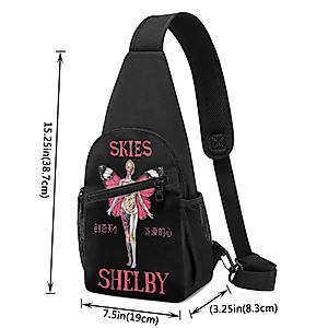 Lil Skies Crossbody Bags Sling Backpack for Man & Women Chest bag Multifunction Hiking Pack Small Shoulder Backpack,Camping,Sports Shoulder Bag,Small Travel Daypack