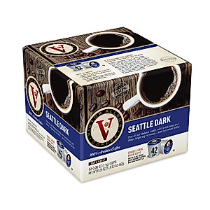Victor Allen's Coffee Italian Roast and Seattle Dark Roast Coffee Pods for Keurig Brewers