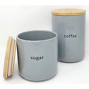 Signature Housewares COFFEE canister with Lid, Gray