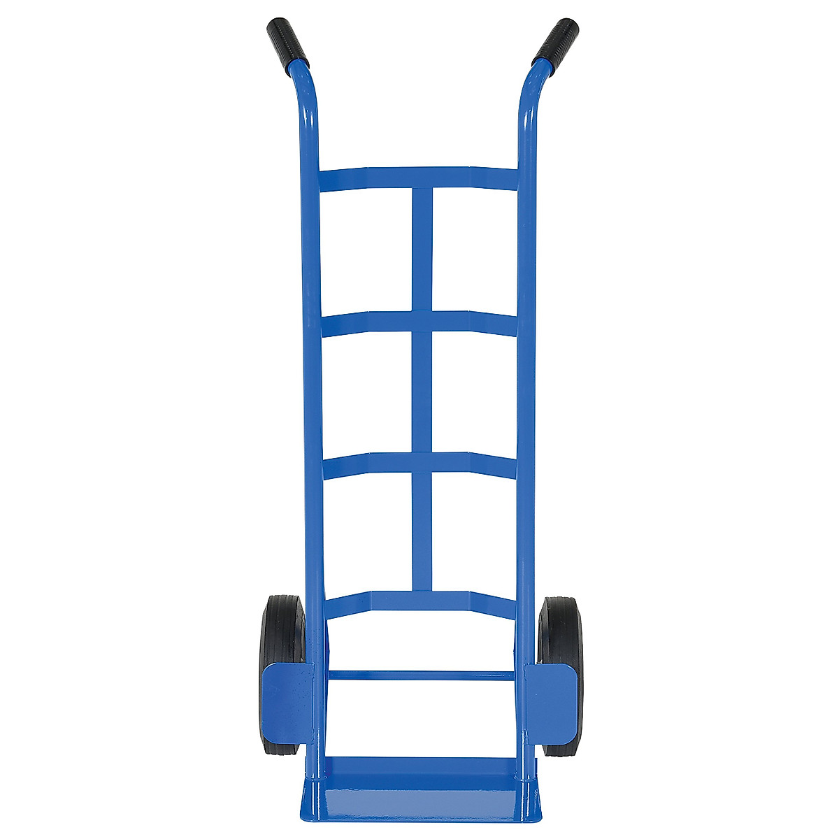 Vestil DHHT-500S-HR Steel Hand Truck with Dual Handle,Hard Rubber Wheels, 500 lbs Load Capacity, 44-1/2" Height, 21" Width X 17-1/2" Depth