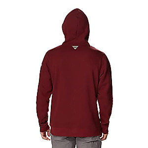 Columbia Men's PHG University Hoodie, Red Jasper/White Holiday, Large