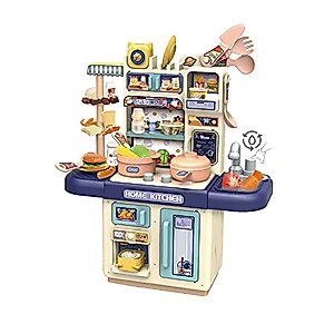 Kids Toys Kitchen Set for Girls Boys Pots and Pans Chef Hat Cooking Utensils Playset Birthday Gifts Pretend Play Food Fun Educational Toys for Toddler Sensory Toys