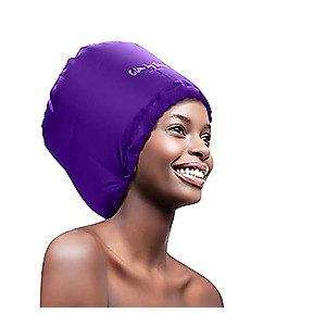 Glow by Daye Bonnet Hood Hair Dryer Attachment, At Home Hair Dryer Hood for Hand Held Hair Dryer, Extra-Large, Purple