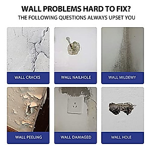 Drywall Repair Kit,2 Pack Wall Mending Agent,Wall Spackle with Scraper, Wall Surface Hole Fill Quick and Easy Solution