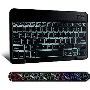 BoxWave Keyboard Compatible with Acer ConceptD 7 Ezel CC715-71-7163 (15.6 in) - SlimKeys Bluetooth Keyboard - with Backlight, Portable Keyboard w/Convenient Back Light - Jet Black