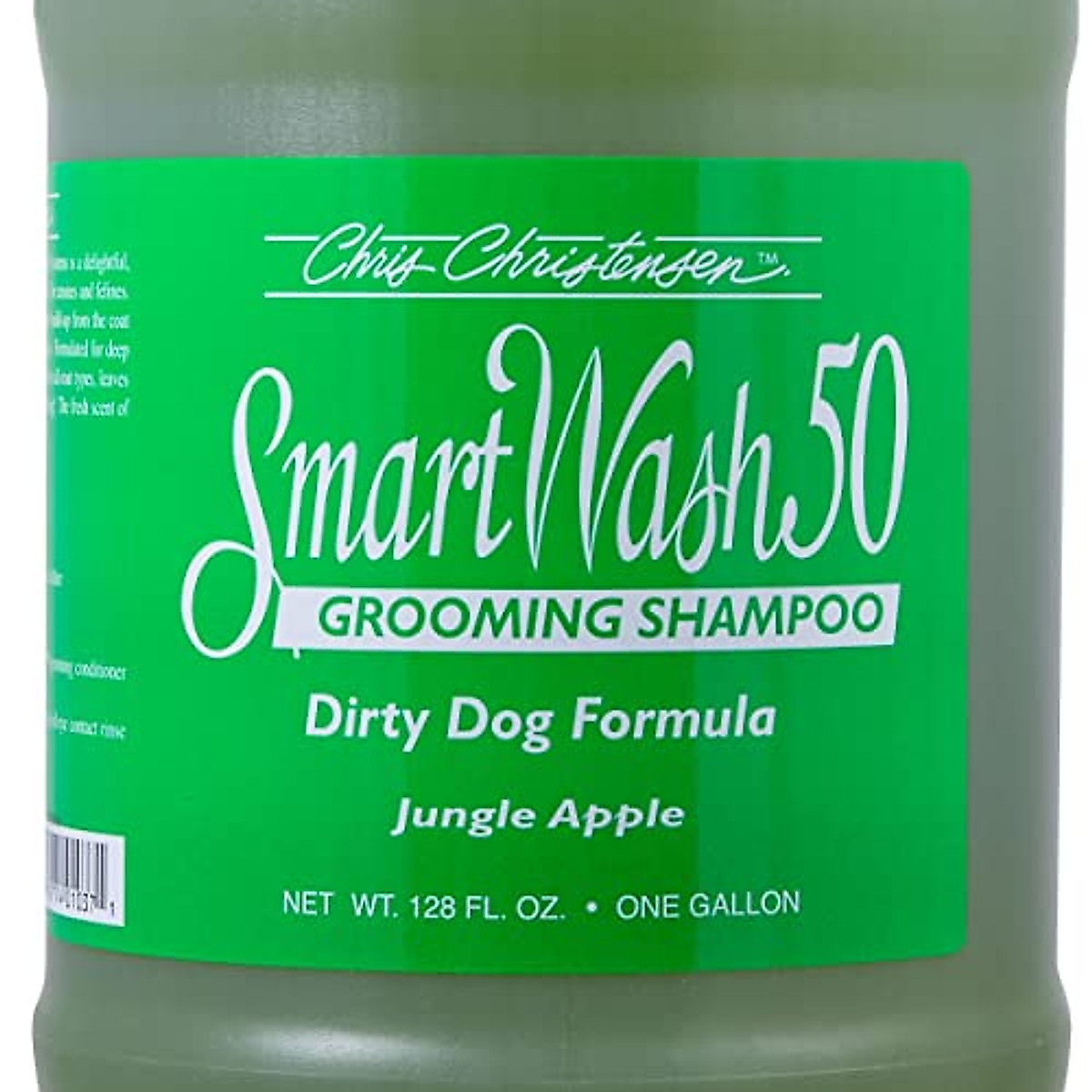 Chris Christensen SmartWash 50 Grooming Shampoo Jungle Apple, Groom Like a Professional, Delightfully Fragranced and Concentrated, Suitable for All Coats, Made in The USA, Gallon