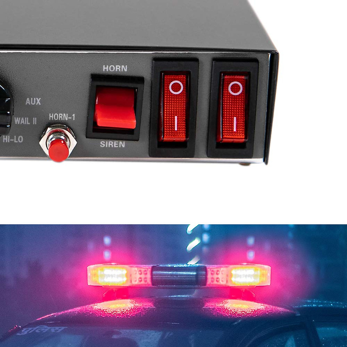 YHAAVALE Car Police Siren,Electronic Emegency Siren,9 Tone Wired PA System for Car