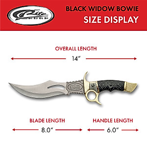Szco Supplies14” Black Widow Bowie Knife