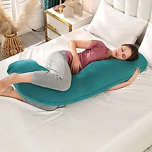 BATTOP Pregnancy Pillow for Sleeping,Body Maternity Pillow with Removable Cover,Support for Back,HIPS,Legs,Belly for Pregnant Women,Side Sleeper Body Pillow