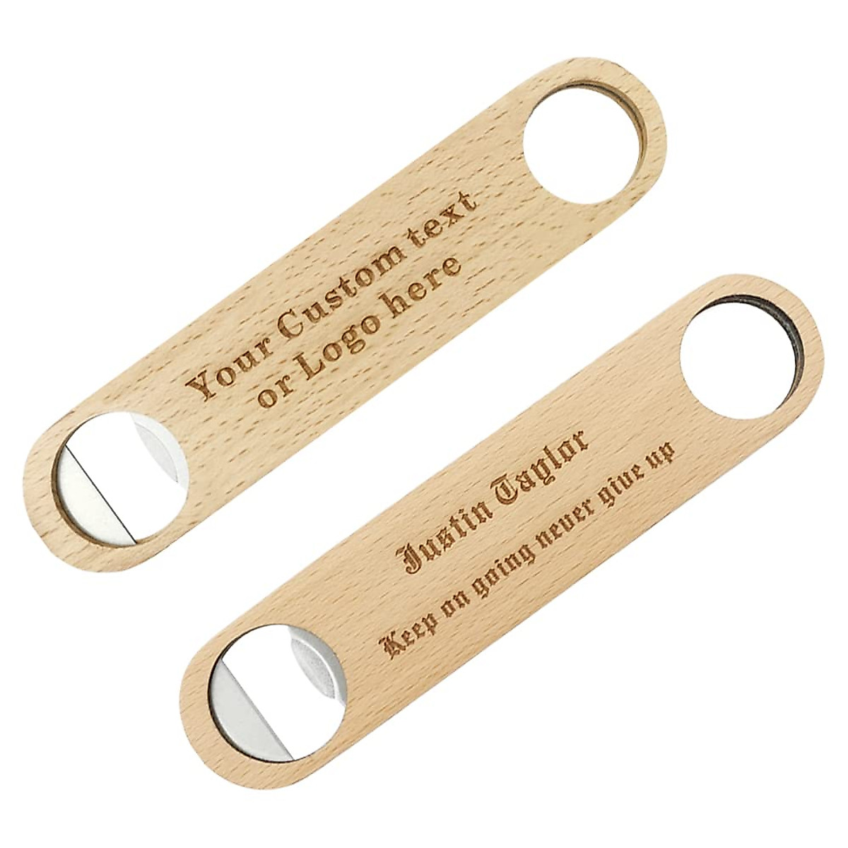 Personalized Bottle Opener, Custom Engraved Beer Bottle Openers, Wooden handle Speed Opener