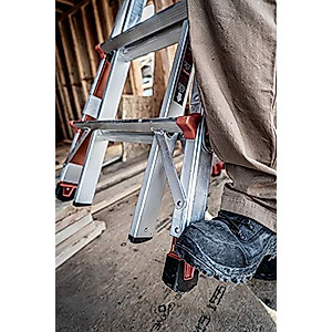 Little Giant Ladders, Revolution with Ratchet Levelers, M26, 26 ft, Multi-Position Ladder, Ratchet™ leg levelers, Aluminum, Type 1A, 300 lbs weight rating (12026-801)