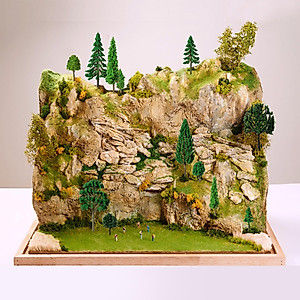 35 Pieces Model Trees 1.2-6.3 Inch Mixed Model Tree Train Scenery Architecture Trees Fake Trees for DIY Crafts, Building Model, Scenery Landscape Natural Green