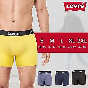 Levi's Mens Underwear 4 Pack Microfiber Boxer Briefs for Men Super Soft