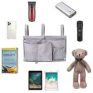 Bunk Bed Under Bedside Caddy Cup Holder for End Table,Desk,Recliner Chairs Arm Rest,Office Mounted,Baby Crib Basket Hanging Hanger Bag Storage Containers for Cell Phone,TV Remote Control,Book,Tablet