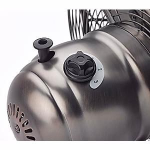 Lasko Oscillating Table Top Fan, Portable, 3 Quiet Speeds, for Bedroom, Kitchen and Office, 17", Bronze, R12210