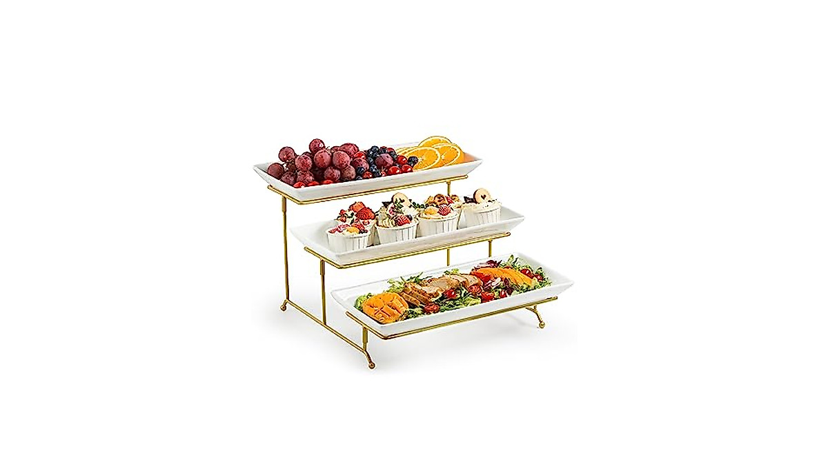 Large 3 Tier Serving Stand for Parties & Displays