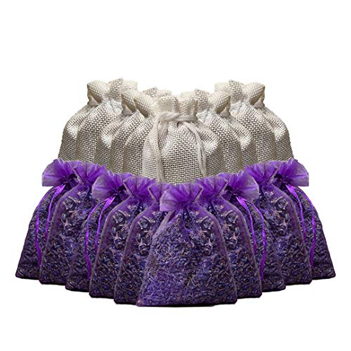 Cedar Chips and Lavender Sachets (20 Pack) - Stop Clothes Damage - Cedar and Lavendar Home Fragrance Sachets for Drawers and Closets