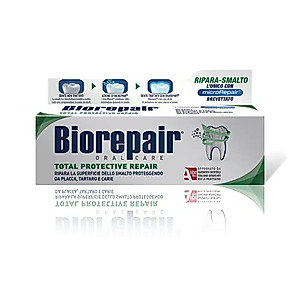 Biorepair: "Total Protective Repair" Toothpaste with microRepair * 2.5 Fluid Ounce (75ml) Tube * [ Italian Import ]