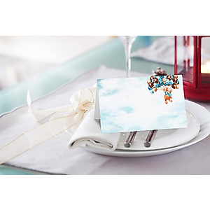 Shower Bear Place Cards Tent Style Cards – 25 Cards per Pack Shower Bear Party Supplies Decorations (TAIKA-009)