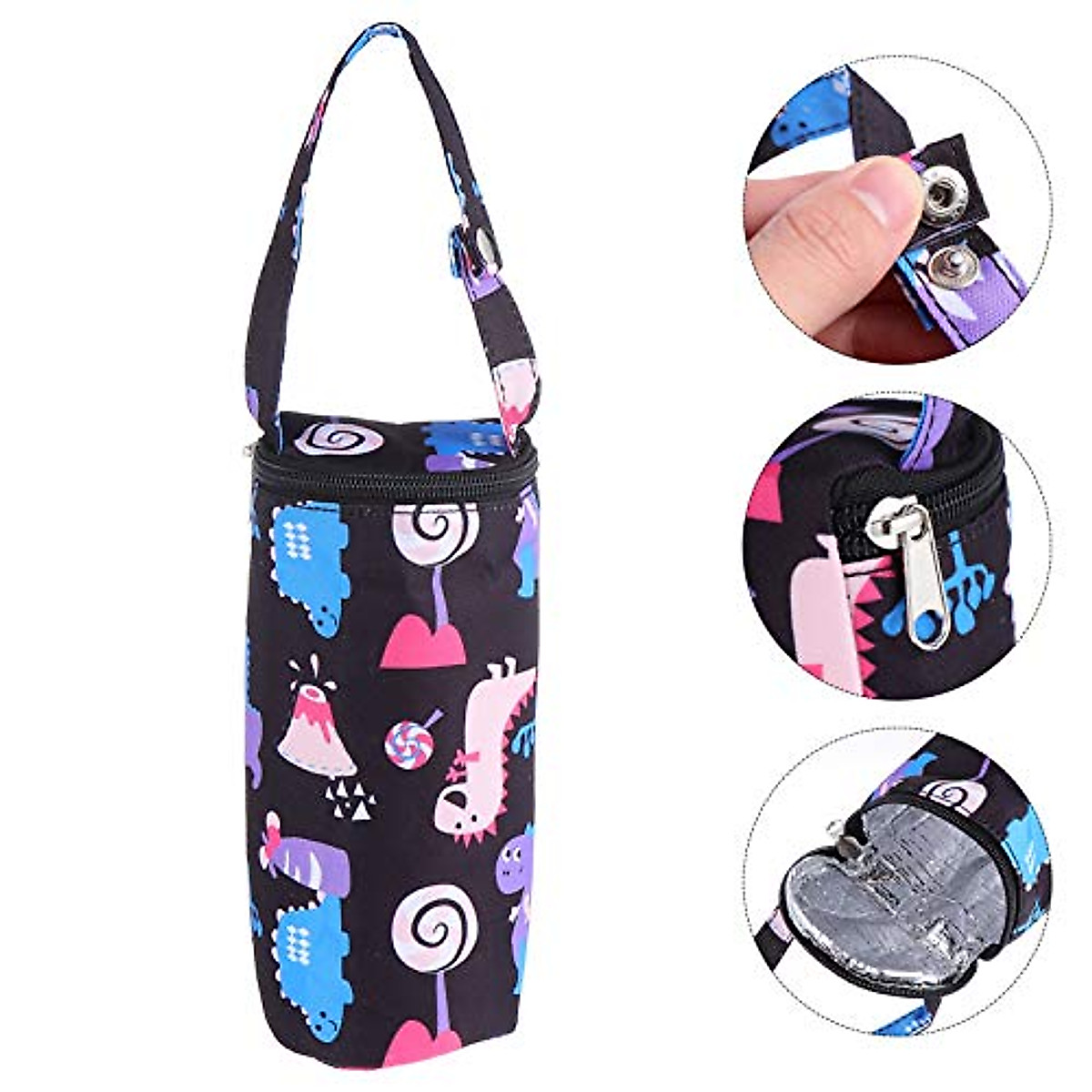 Kisangel Milk Bottle Insulated Carrier Baby Water Bottle Strap Bag Travel Outdoor Bottle Keep Warm Carrying Sleeve Pouch 20X12X1cm