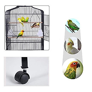 YJJT Bird Houses Cages for Parakeets - Pets Breeding Nesting Box Nest - Bird Cage for Small Birds Indoor Outdoor Decoration, with Universal Wheel Base, Multifunction, Easy to Clean, 59 Inches