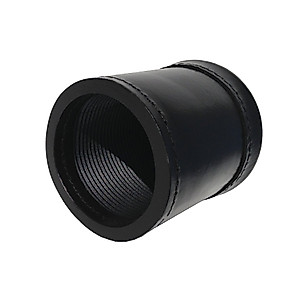 Alex Cramer Golden Gate Dice Shaker Cup Set - 5 White Dice, Drawstring Pouch & Book of Dice Games (Liar’s Dice) Included - Leather Dice Cup - Quiet Shaking.