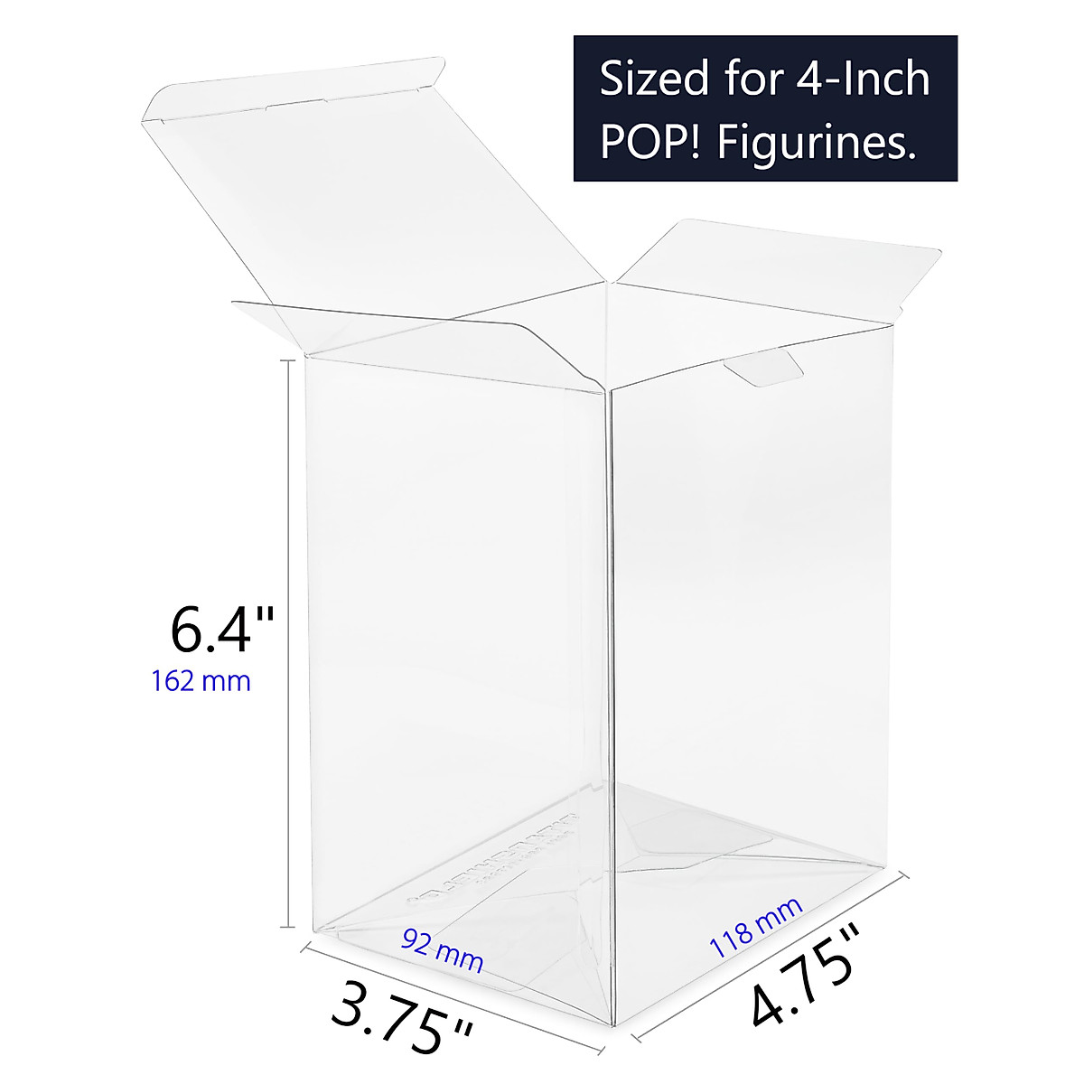 TitanShield 0.5mm Pop Protectors Sleeve Case Compatible with Funko - 4" Inch Pop! Vinyl Figures (100 Pack)