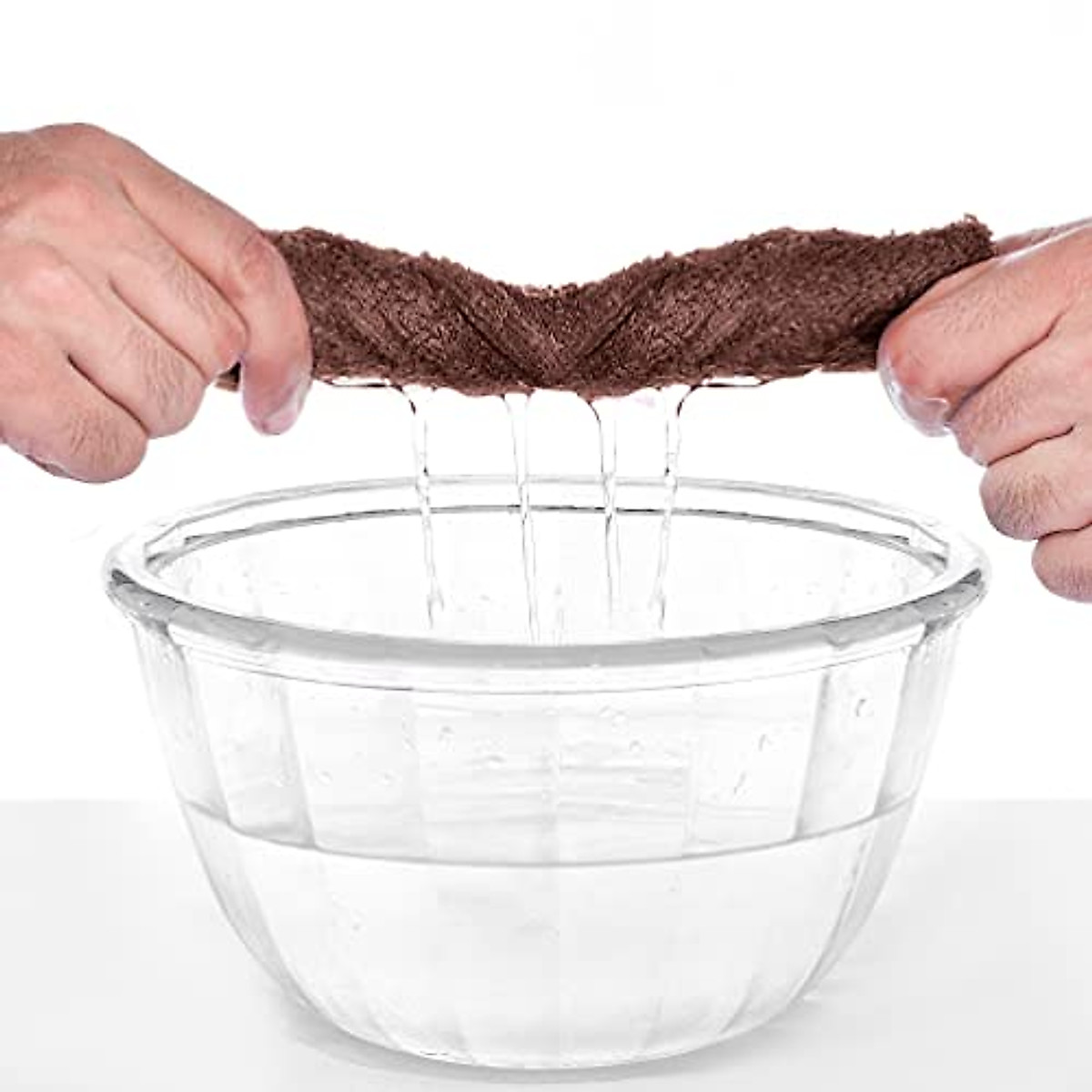 BHT Hand Towel Set, 4-Pack, 100% Cotton, Soft, Absorbent, Quick Dry, Easy Care (Dark Reddish Brown, 28" x 16")