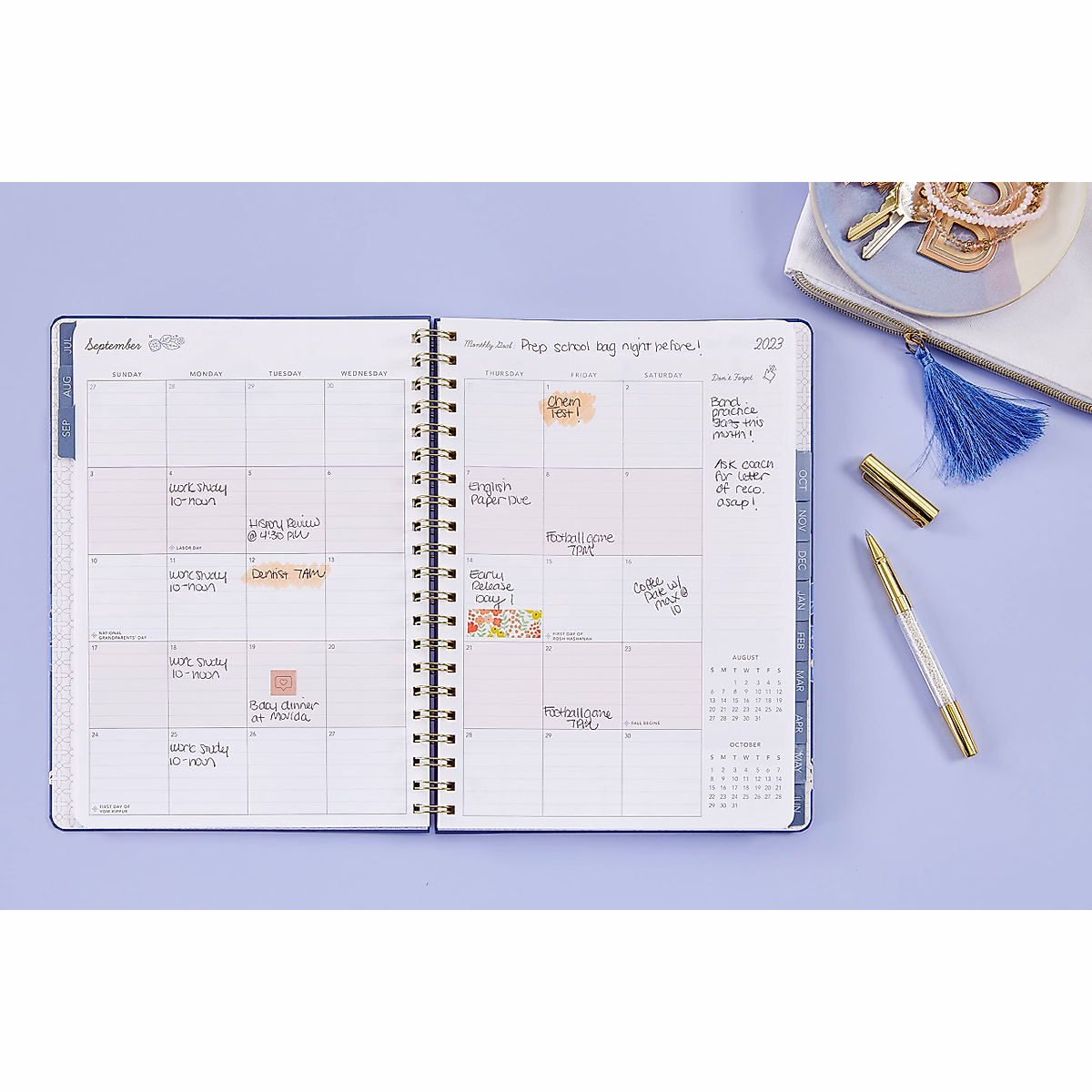 Southworth Academic Planner (July 2023-June 2024), 8.5" x 11", Whimsical Field, Premium 28#/105 gsm Paper, Twin Wire (92041)
