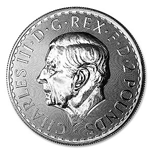 2023 1 oz British Silver Britannia Coin (King Charles III) by the Royal Mint Brilliant Uncirculated with Certificate of Authenticity £2 BU