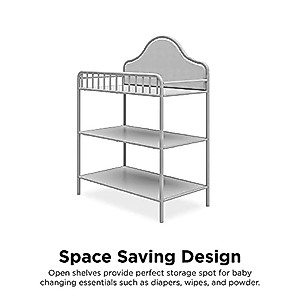 Little Seeds Piper Upholstered Metal Changing Table, Nursery Furniture, Dove Gray