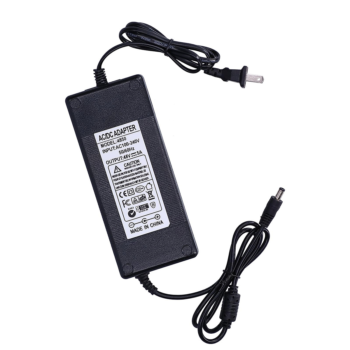 48V 5A US Plug Power Supply Adapter Lightweight Charger,Installation, Excellent ABS Material, and Convenient