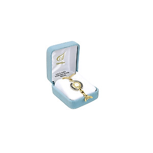 HMHReligiousMfg 14KT Gold over Sterling Silver IHS Monstrance Pendant, 1 7/8 Inch