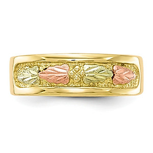 Size 7.5 - Solid 10k Tri-color Black Hills Gold Ring