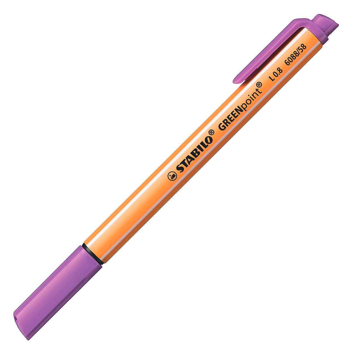 Eco-Friendly Fiber-Tip Sign Pen - STABILO GREENpoint - Pack of 6 - Assorted Colors