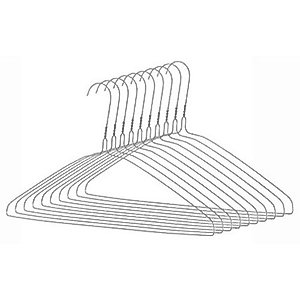 Whitmor Everyday Hangers Set of 10, Silver