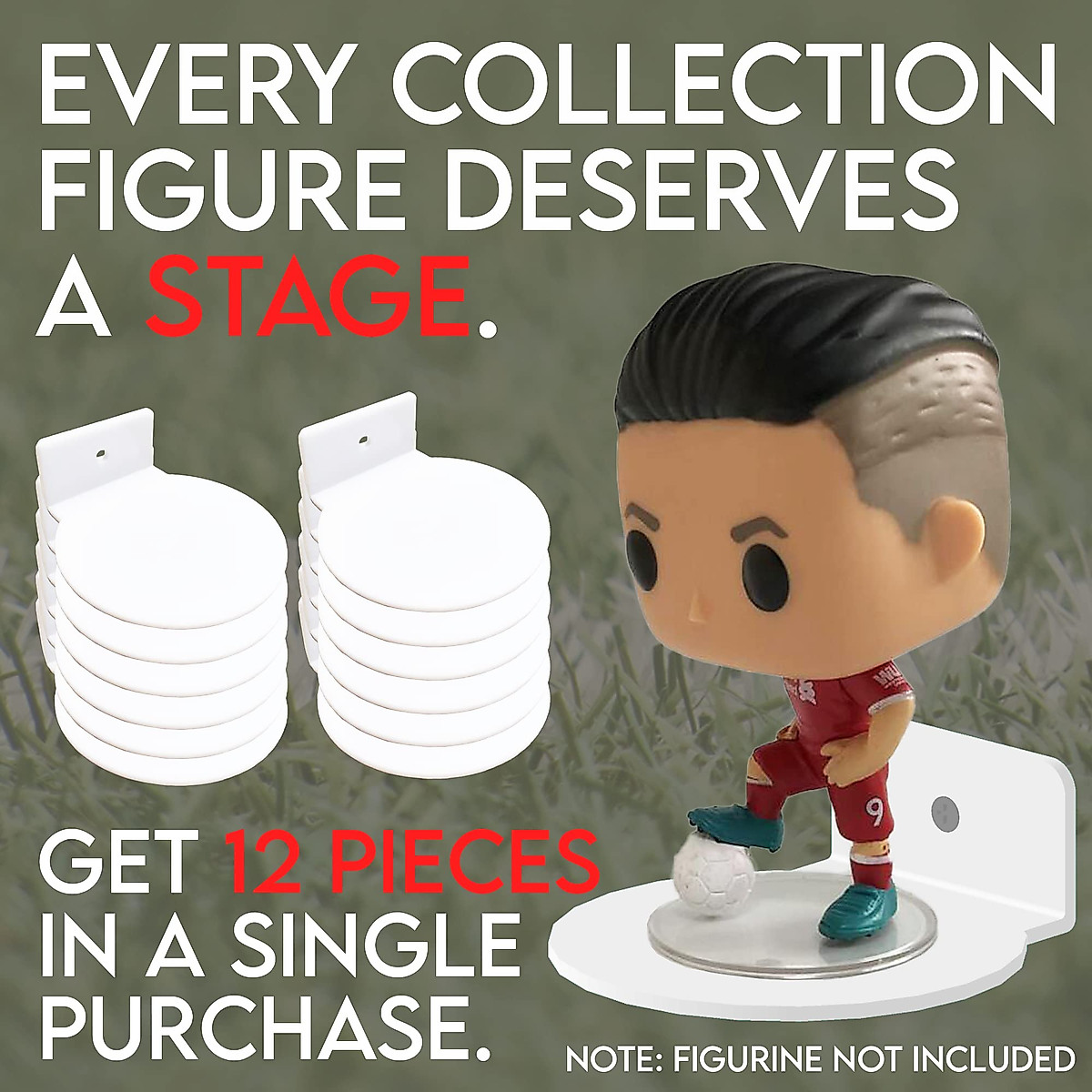 Tapeera 12-Pack White Acrylic Display for Funko Pop Shelves - Suitable for Boxed and Unboxed Figures - 4-Inch Vinyl Funko Pop Wall Display - Action Figure and Funko Pop Display Case - 3 Inch Diameter