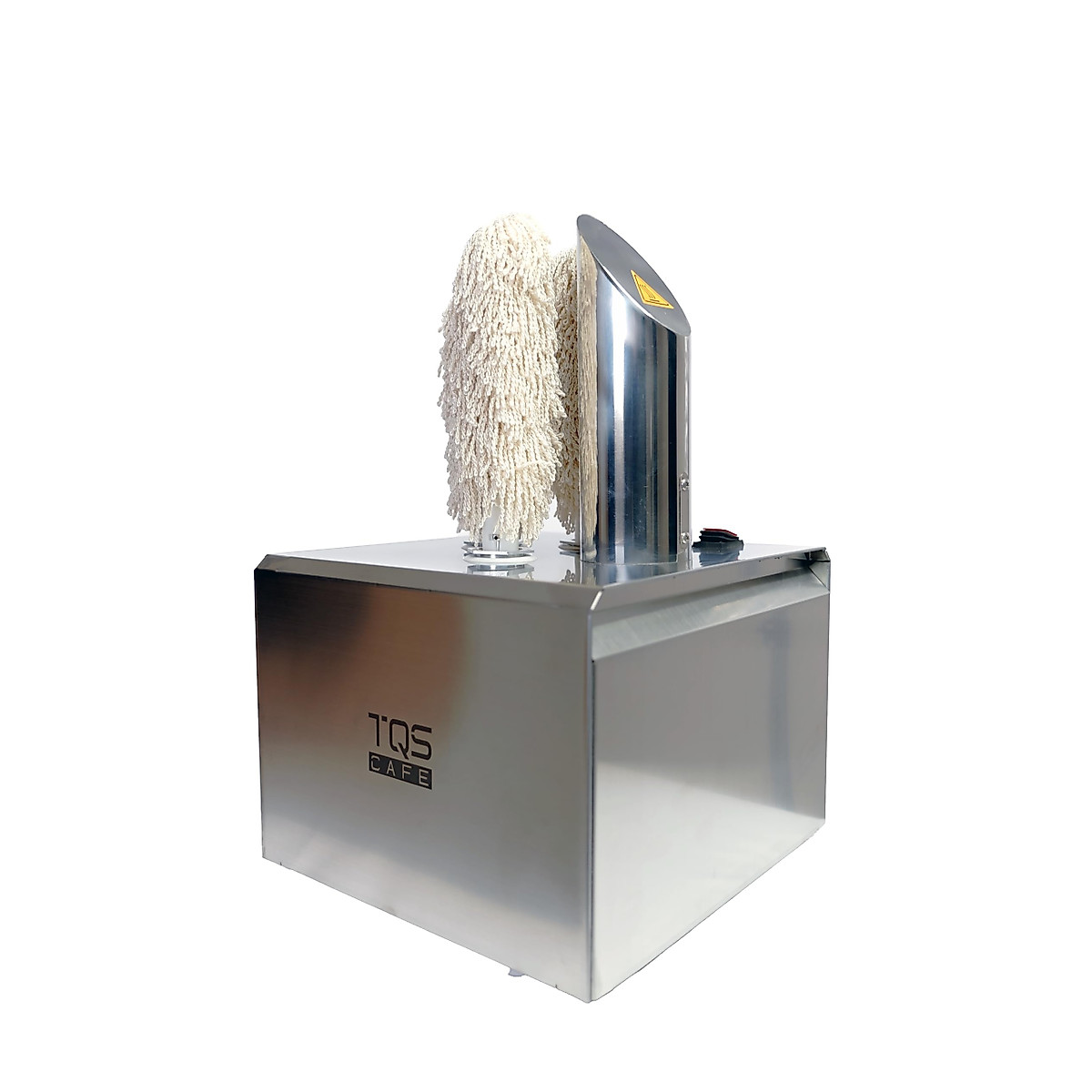 Commercial Wine Glass Polisher Machine - Electric Glass Polishing Machine with 3 Cloth Polishers - Stainless Steel Glass Polisher for Wineries, Bars, and Restaurants and More