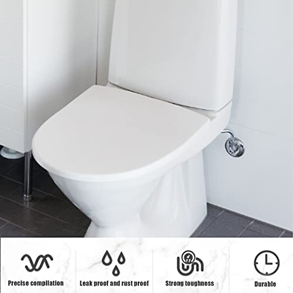 OhanaWe Toilet Supply Hose Extension 8inch, 7/8 Male To 7/8 Female Ballcock,Connector to Toilet Tank Compatible With TOTO Series Washlet