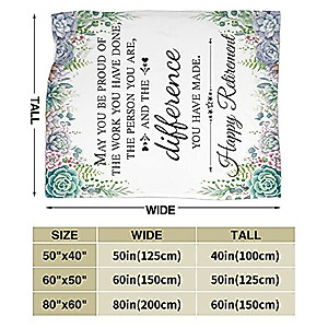 Happy Retirement Gifts for Women Men 2021 Retirement Gifts Ultra-Soft Throw Blankets Flannel Blanket for Bedding Sofa (Retirement 2, 60"x50")