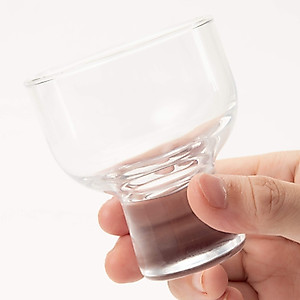 Toyo Sasaki Glass J-00300 Cooling Sake Glass, Clear, 4.2 fl oz (125 ml), Cup, Made in Japan, Dishwasher Safe, Pack of 6