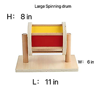 Adena Montessori Full-Size Spinning Drum Montessori Toys for Infant 6-12 Months 1 Year Old Babies Toddlers (Typical)